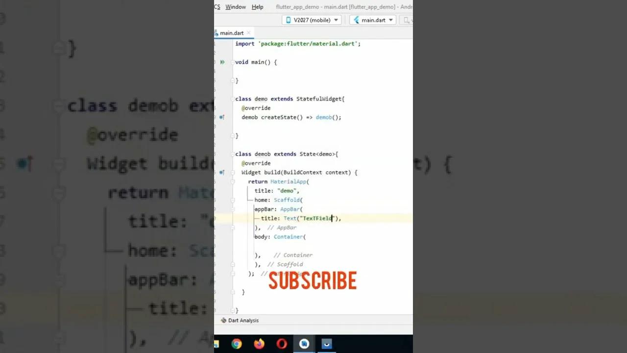 Flutter TextField and Button tutorial #short