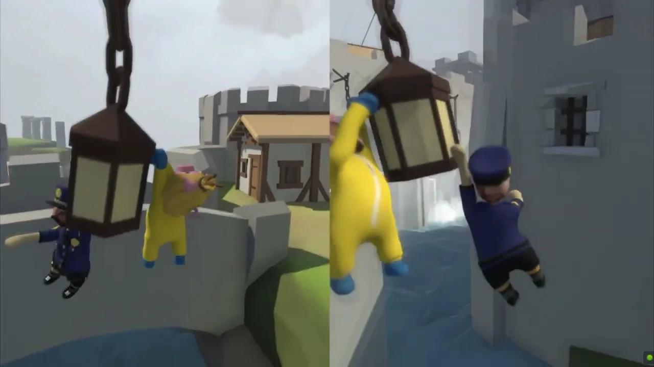 Human Fall Flat Splitscreen Coop Gameplay 5