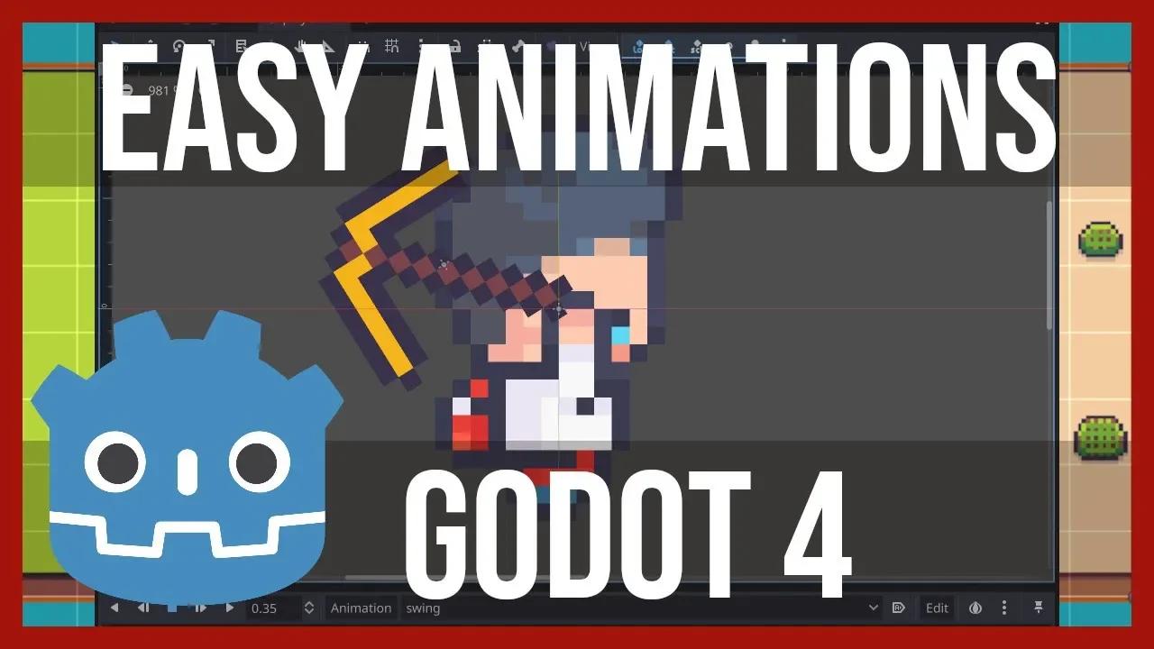 Easy Swing Animations You Can Swap Out (Pickaxe, Sword, Axe) ~ Godot 4 Tutorial