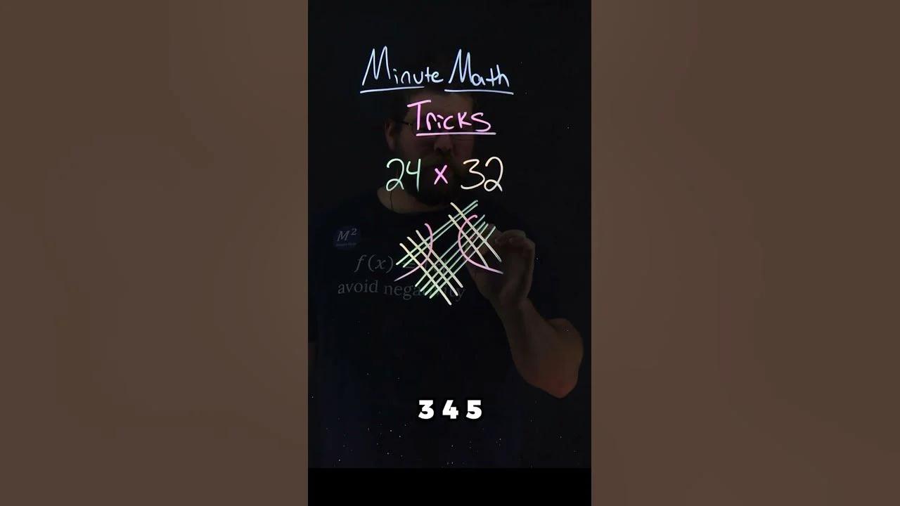 Multiply Two Numbers Using Lines 24x32 Minute Math Tricks Part 123 Shorts