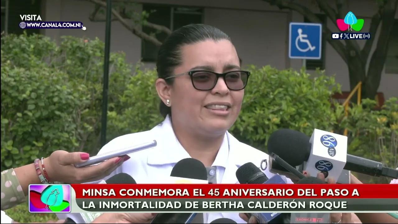 Conmemoran el 45 aniversario del paso a la inmortalidad de la heroína Bertha Calderón
