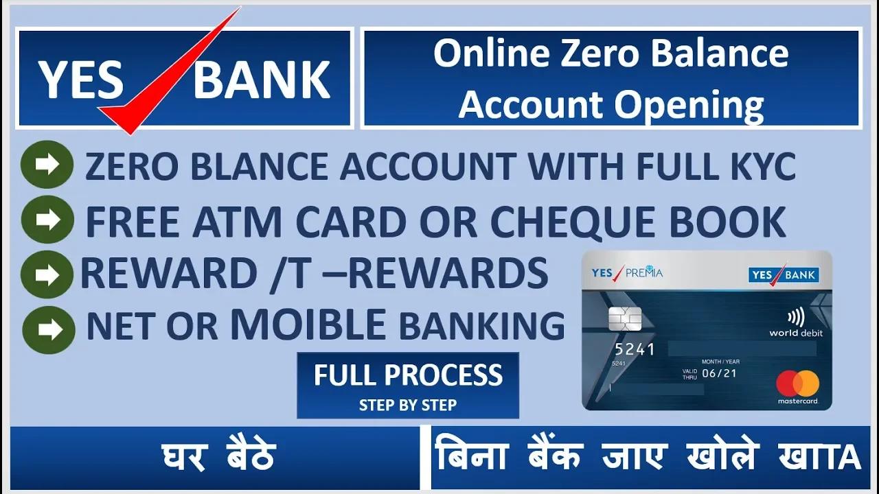 How to open zero balance account yes bank 2022 | Yes Bank zero Balance ...