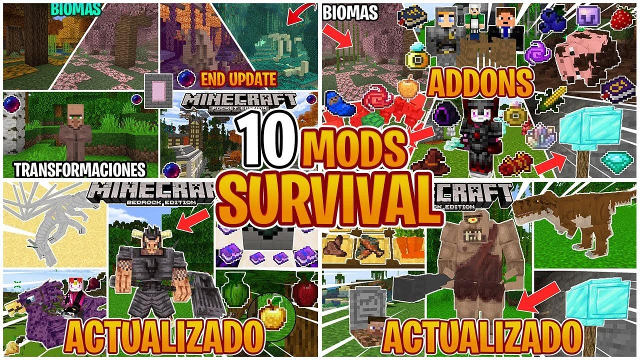 Mejores Addons Survival Para Minecraft Pe 1.20 - Mods Minecraft Bedrock