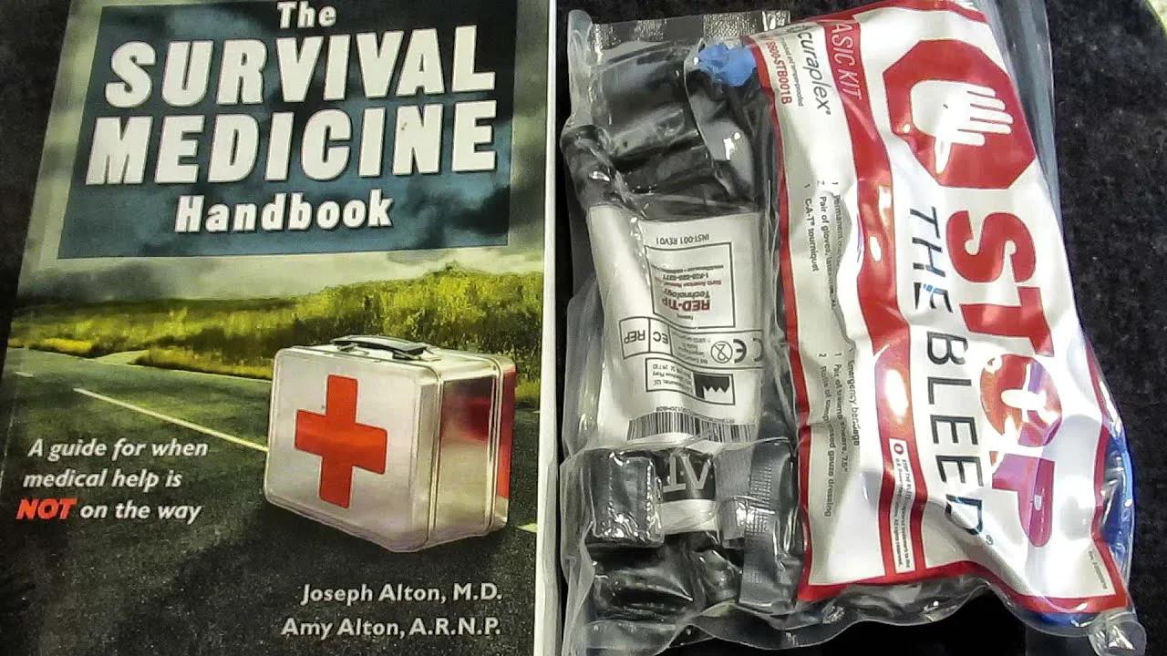 Survival Medicine Handbook and Stop the bleed kit