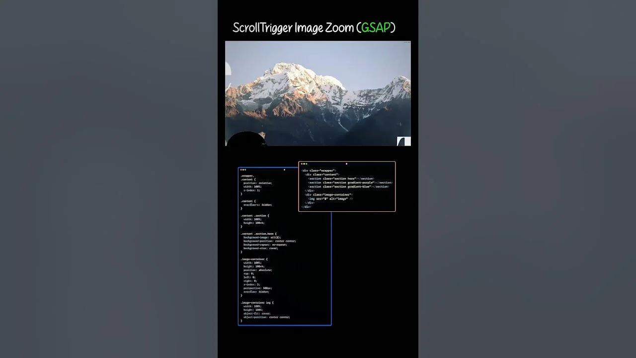 Zoom animation. #coden #javascript #realmadrid #python