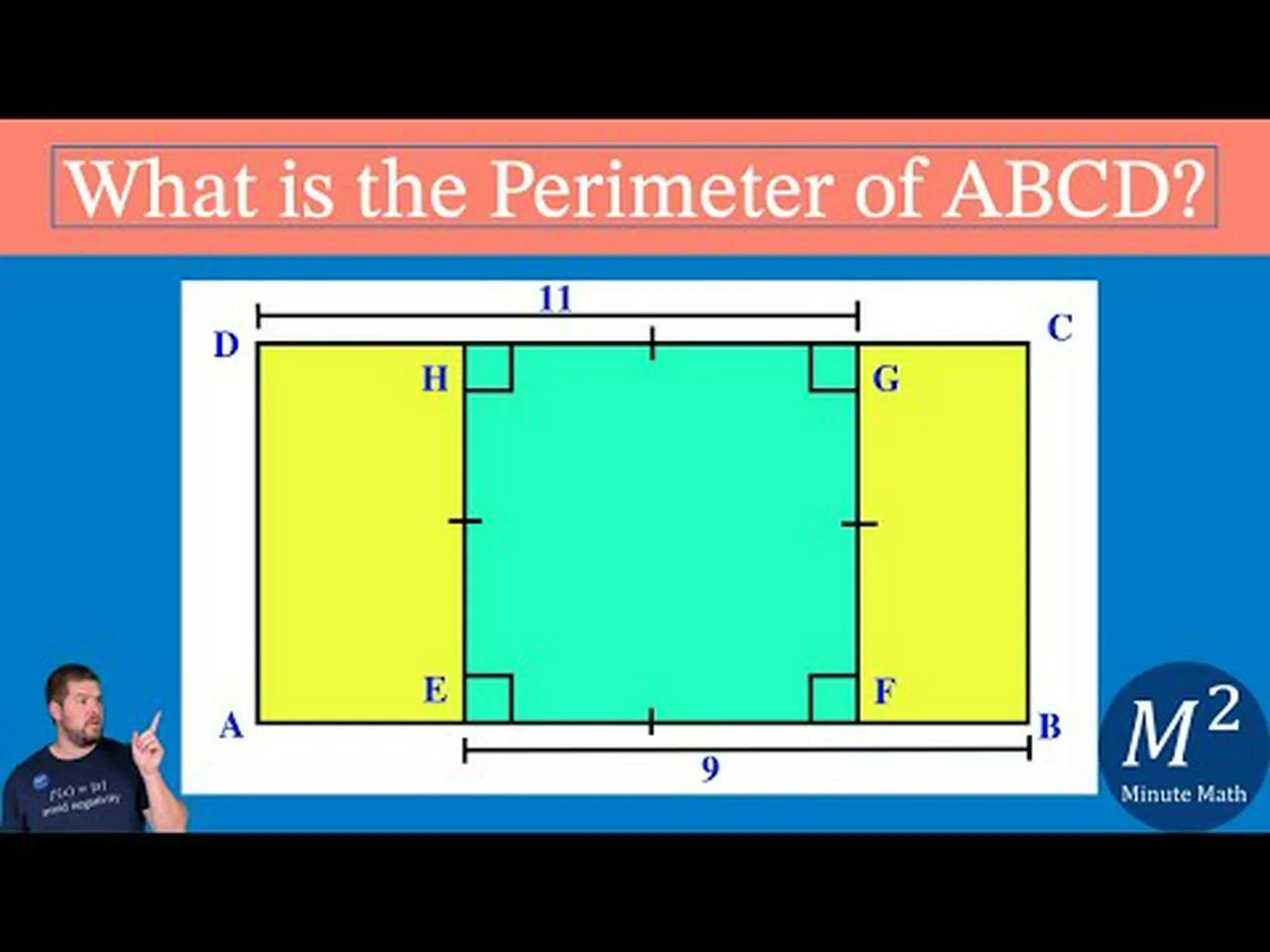 Find the Perimeter of the Rectangle ABCD | Minute Math