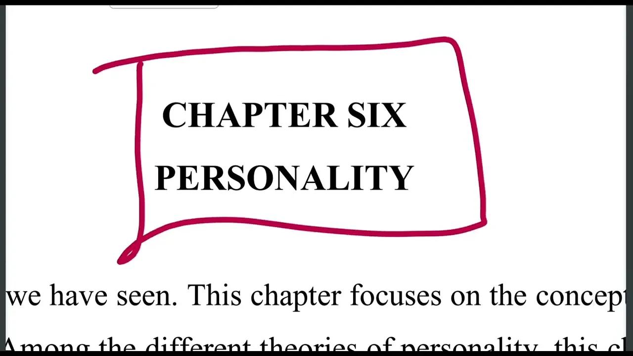 Psychology Personality Ethiopian University Freshman Chapter_6 p_1