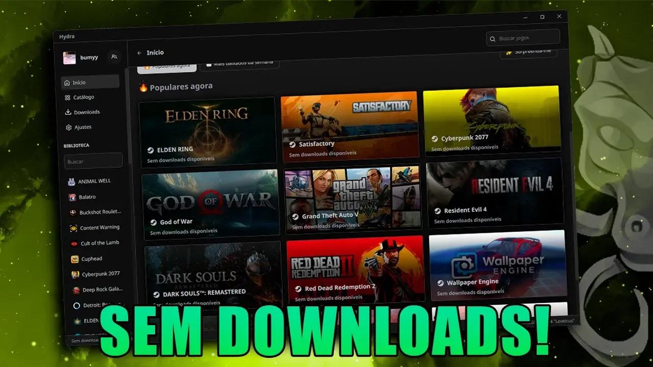 CORRIGINDO O HYDRA "SEM DOWNLOADS DISPONÍVEIS"! - Hydra 2.1.4