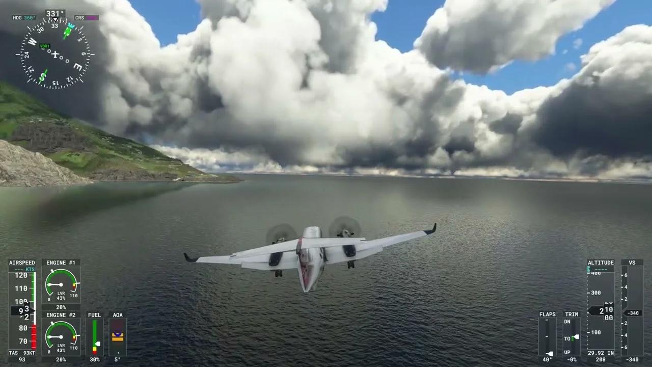 Microsoft Flight Simulator landing challenge SABA