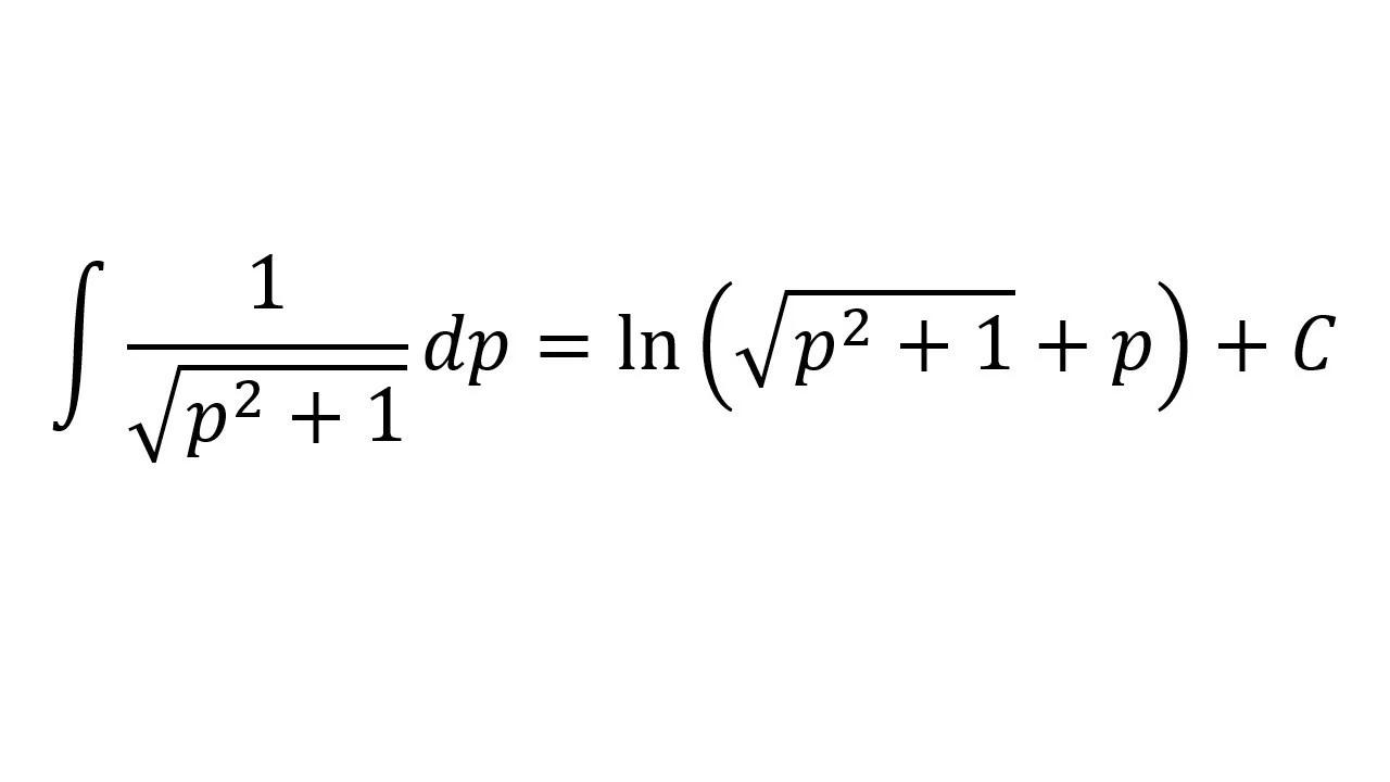 Integrals Example: Trigonometric Substitution: Integral from Catenary Proof