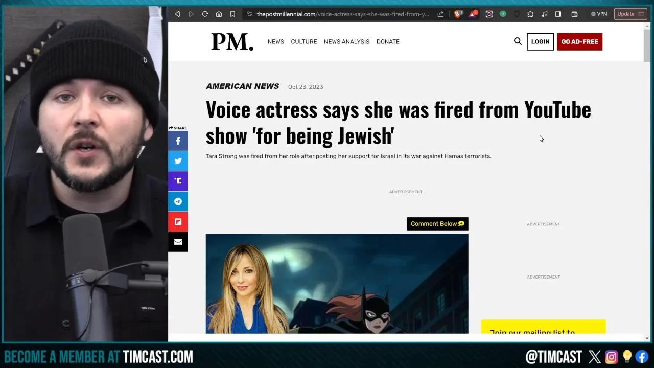 Famous Leftist Voice Actress Tara Strong FIRED For Supporting Israel ...
