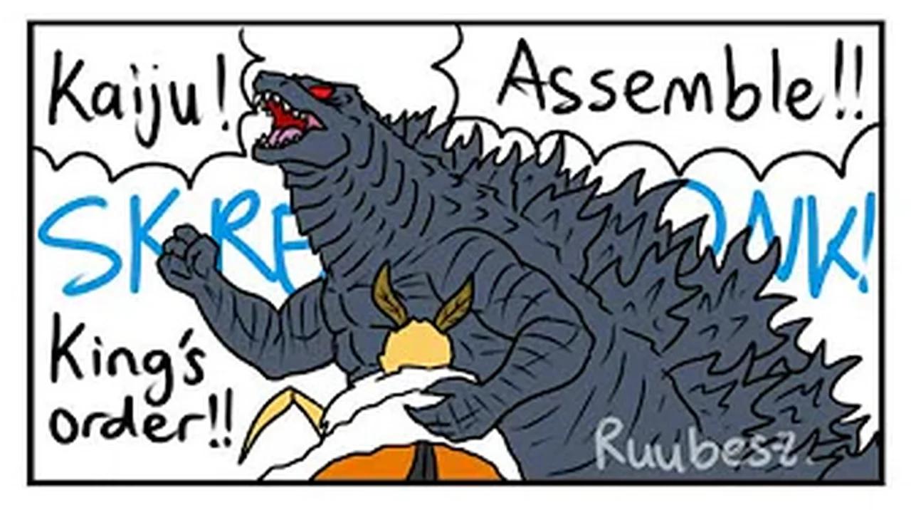 Godzilla KOTM | MOTHRA'S DEATH IN AMONG US! (Godzilla Comic Dub)