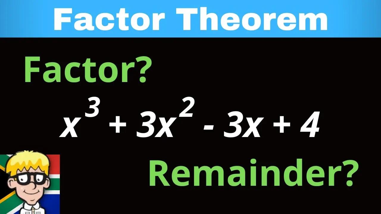 Factor Theorem Grade 12: Introduction