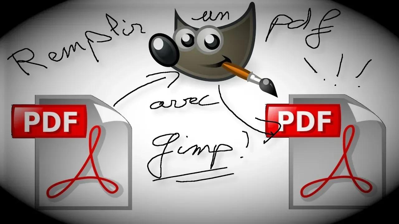 Tuto Gimp remplir un fichier PDF mono-page et exporter