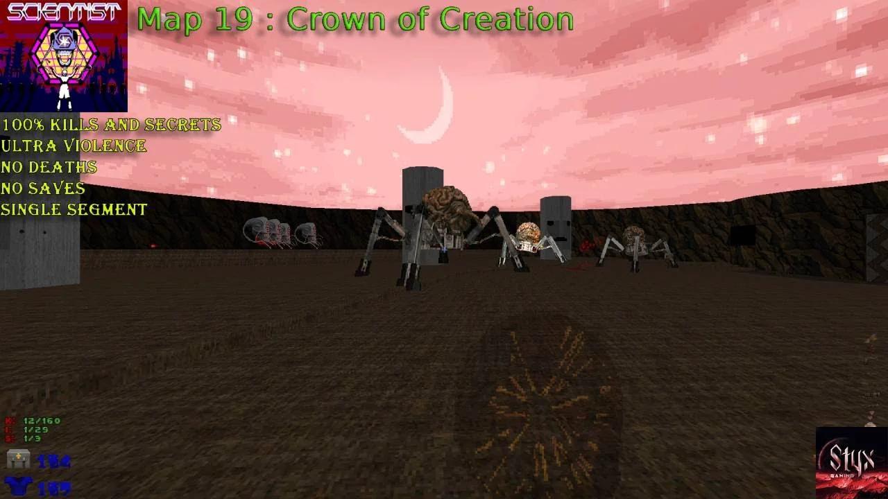 Doom 2 Scientist 2023 Map 19 : Crown of Creation ( Ultra Violence 100% )