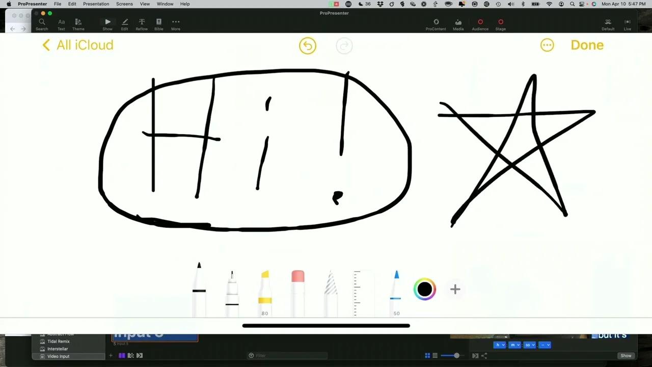 ProPresenter 7 Tutorial: How to capture a phone screen to draw on it in Pro7