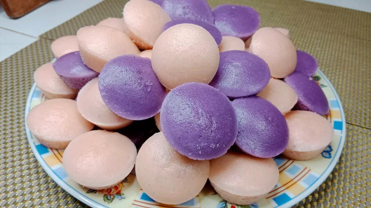 Easy Puto - Strawberry and Ube Flavor | Met's Kitchen