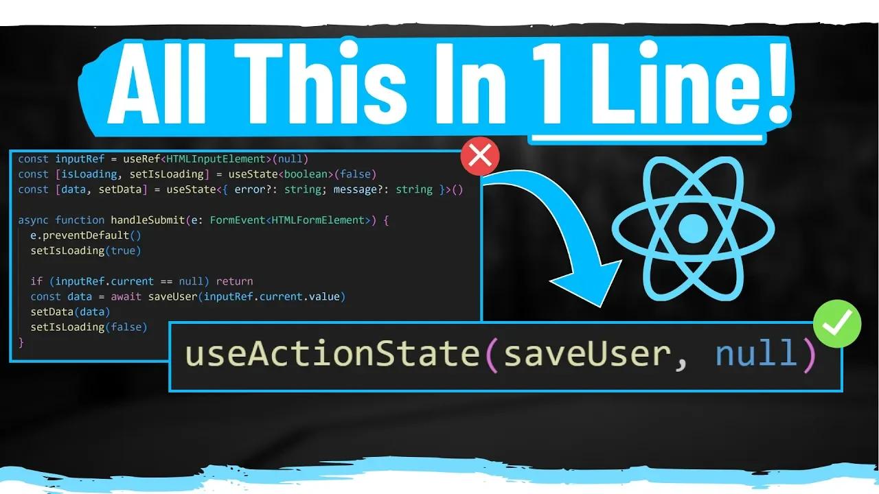 Learn Useactionstate In 8 Minutes React Hooks Simplified