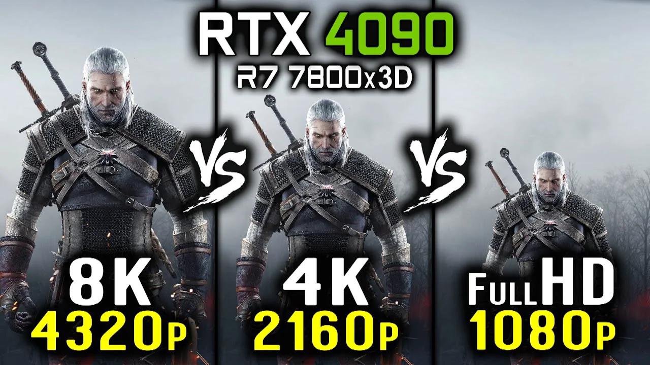 The Witcher 3: Wild Hunt - 1080p vs 2160p vs 4320p - RTX 4090 + R7 ...