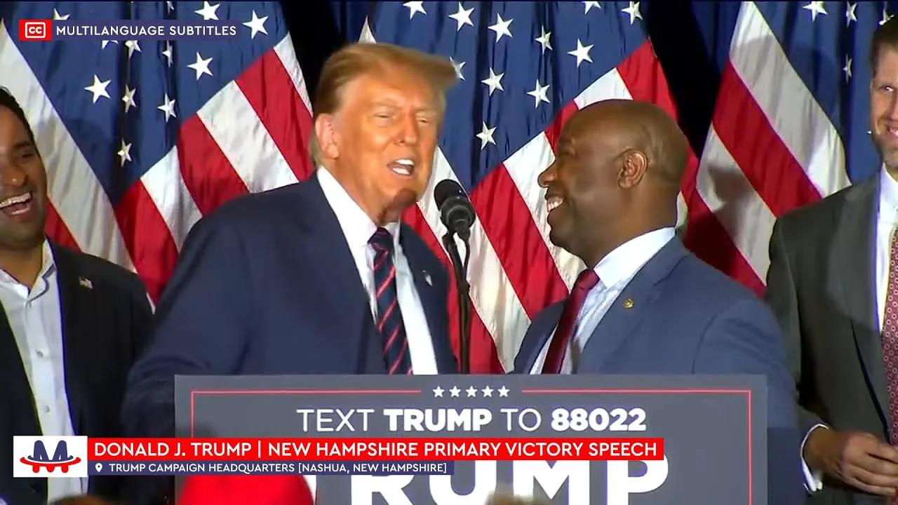 🇺🇸 Donald Trump | New Hampshire 2024 Primary Victory Speech ...