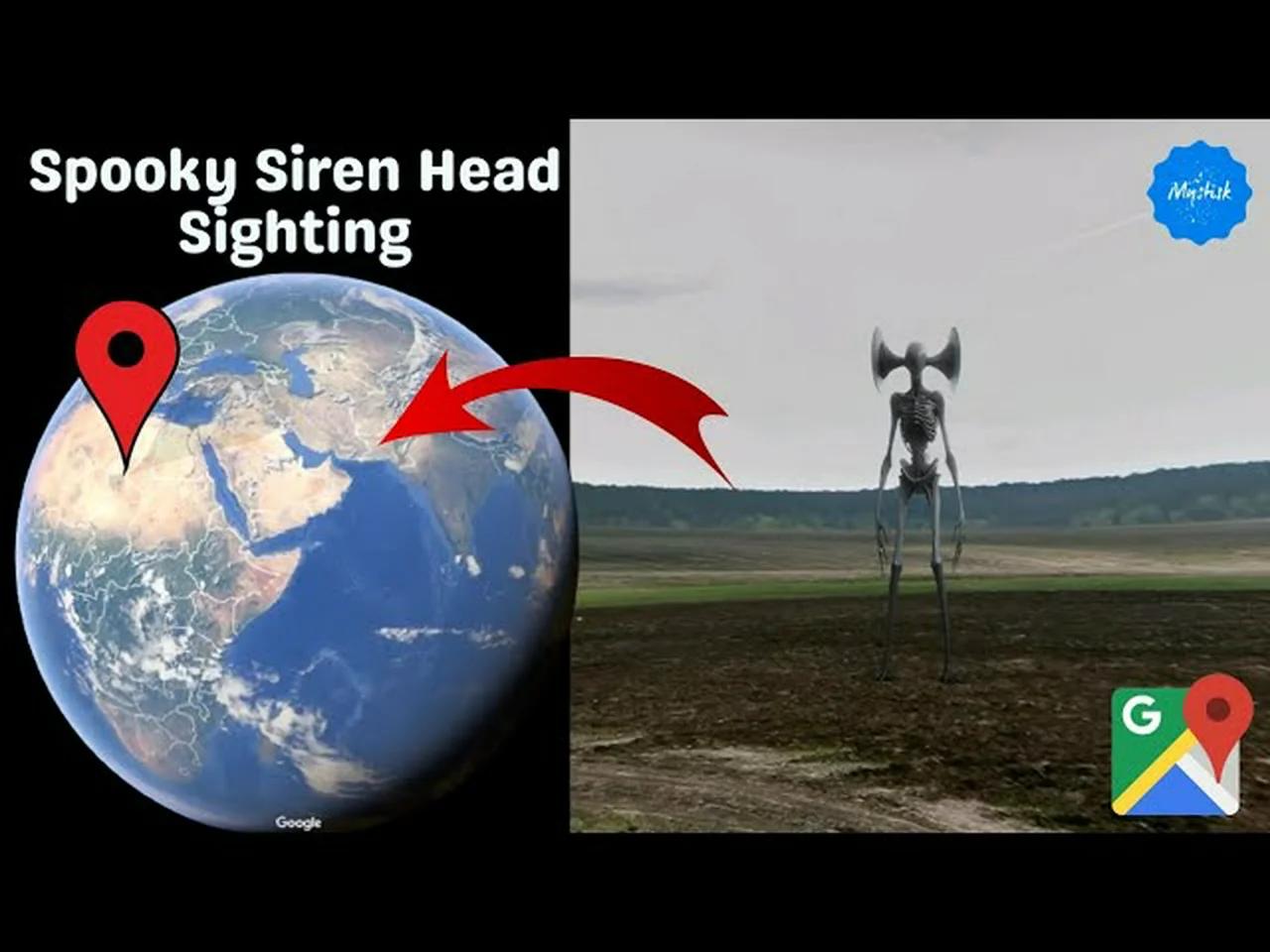Spooky Siren Head Sighting On Google Earth!
