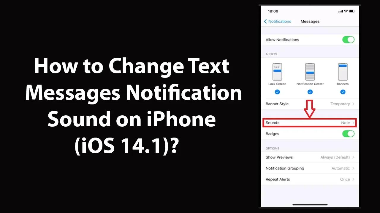 How to Change Text Messages Notification Sound on iPhone (iOS 14.1)?