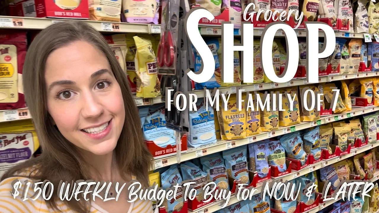 GROCERY SHOPPING ON A BUDGET || Large Family Grocery Haul || Meal Ideas