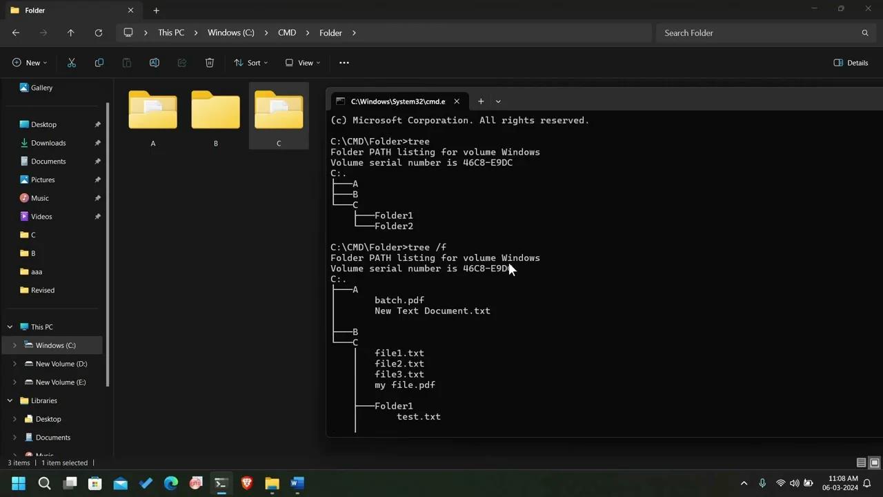37 Graphically Displays the folder Structure of a Drive or Path in CMD