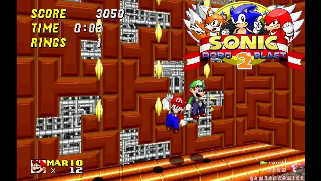 Sonic RB2 Super Mario Bros. Gameplay [2024] (4k60Fps){FULL SCREEN}