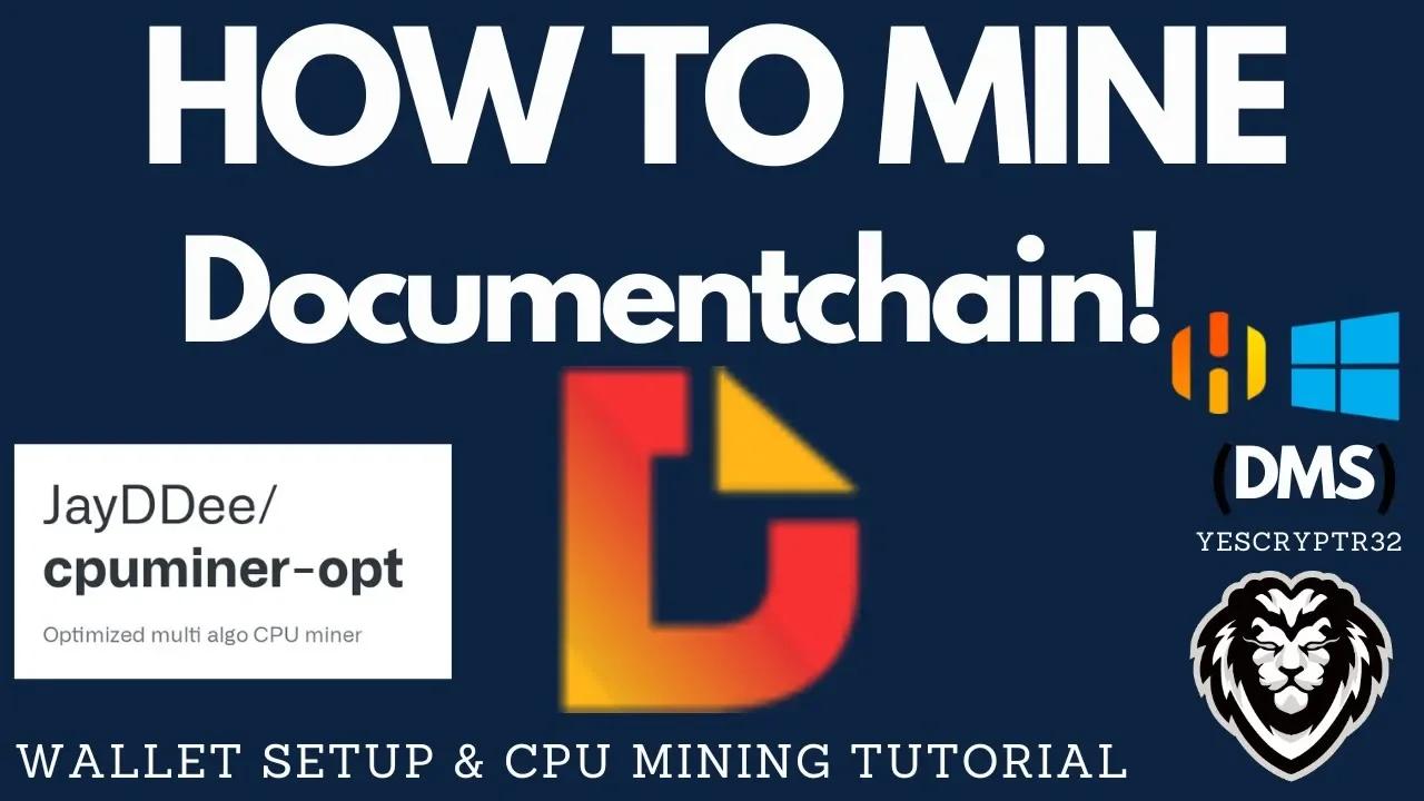 How To Mine Documentchain DMS CPU Mining - Hiveos & Windows Tutorial