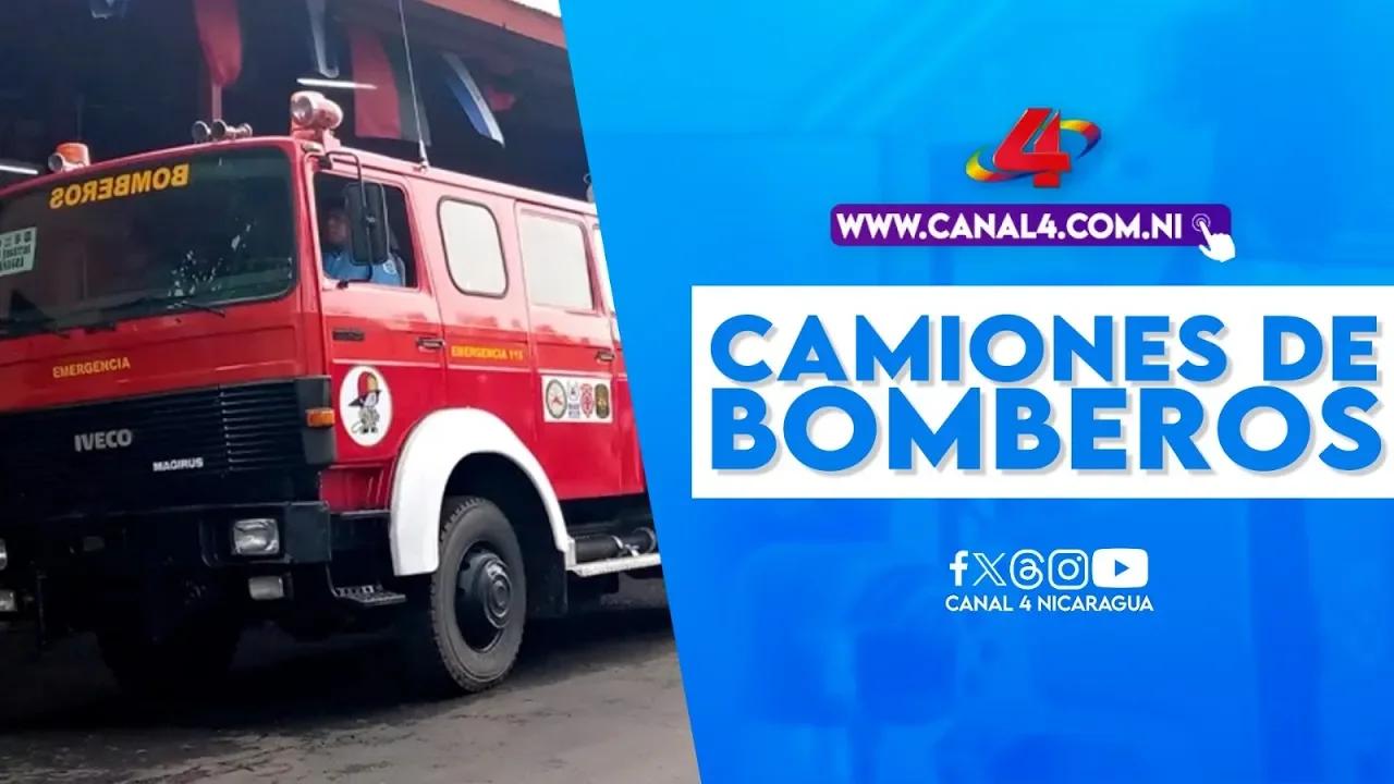 Envían camiones de bomberos para la nueva estación en la comarca Las Jagüitas de Managua