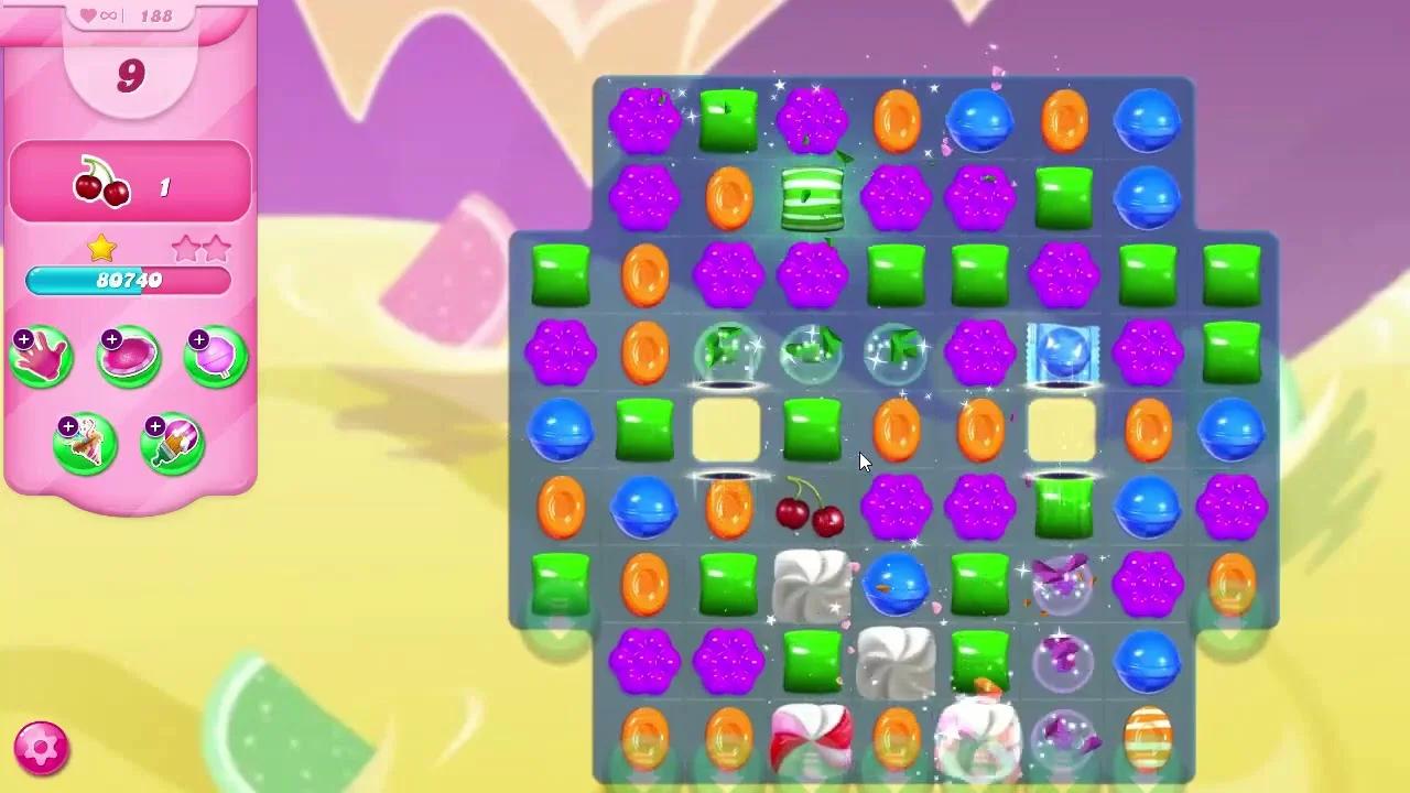 Candy Crush Saga Level 188 Walkthrough No Boosters Android Puzzle Game