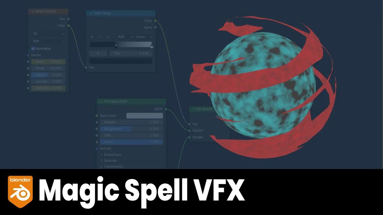 How to make a magic spell effect in Blender 4.1 | Tutorial #VFX