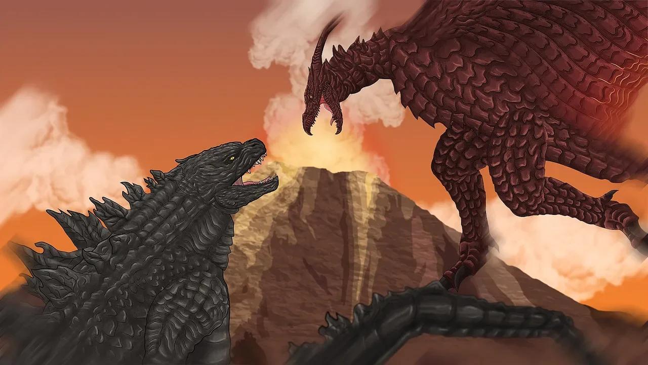 Godzilla Vs Rodan Kaiju Battle Animation