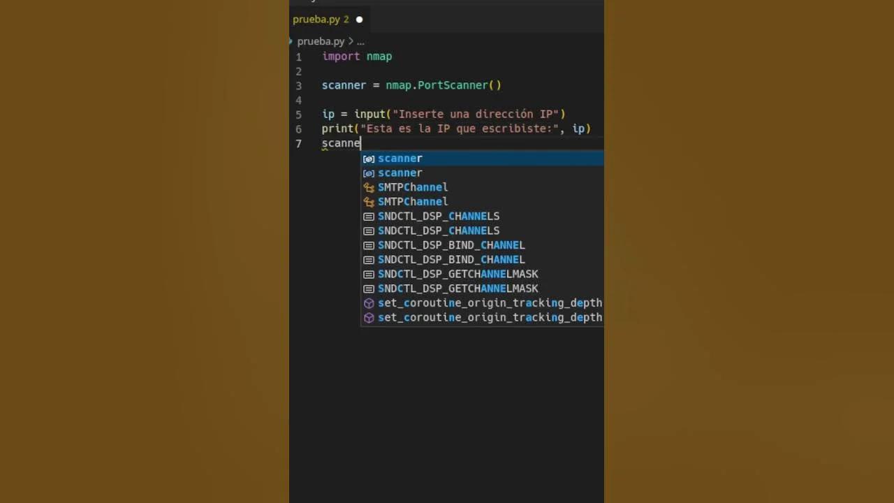 Cómo CREAR un PROGRAMA en PYTHON para ESCANEAR una Red con NMAP #SHORT