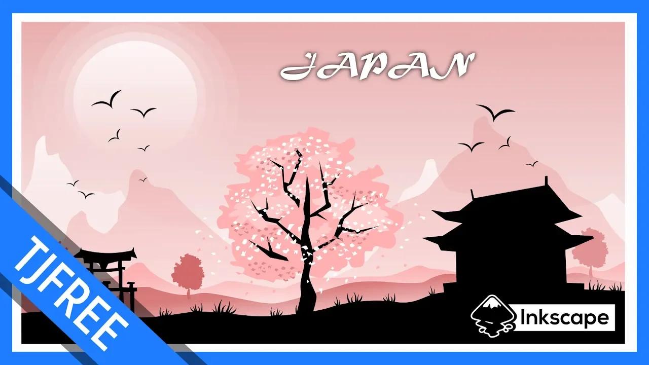 Inkscape Japan Scene Speed Art