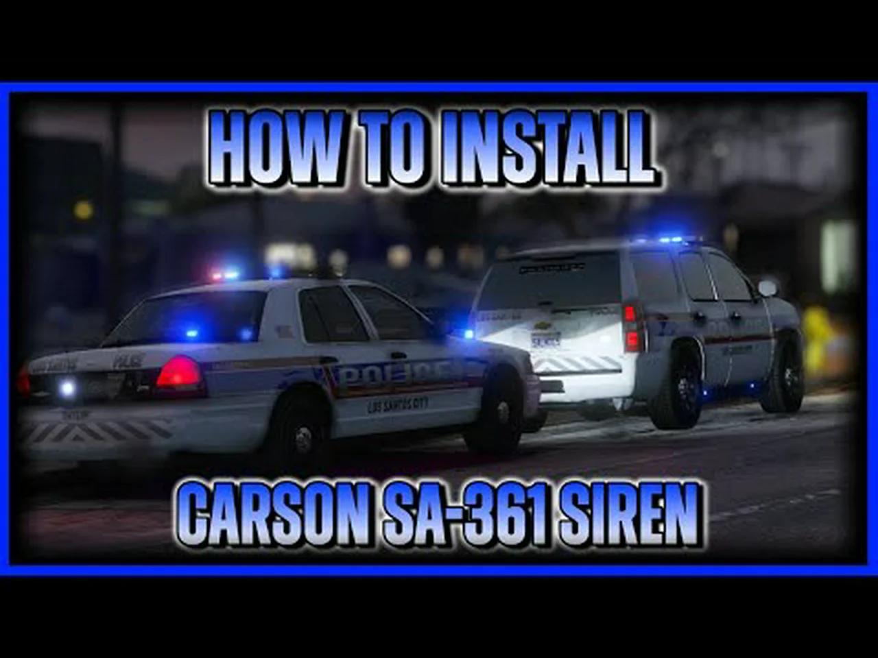 How To Install Carson SA-361 Siren | LSPDFR | FiveM