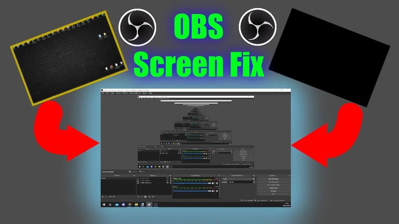 OBS Yellow Lines & Black Screen FIX (Single & More Monitors)