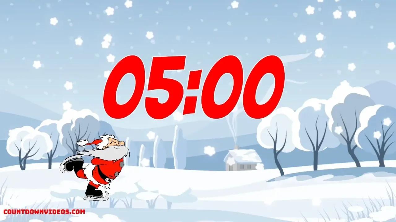 🎅5 Minute Santa Countdown Timer ‍ ️ Christmas Music For Kids🎶