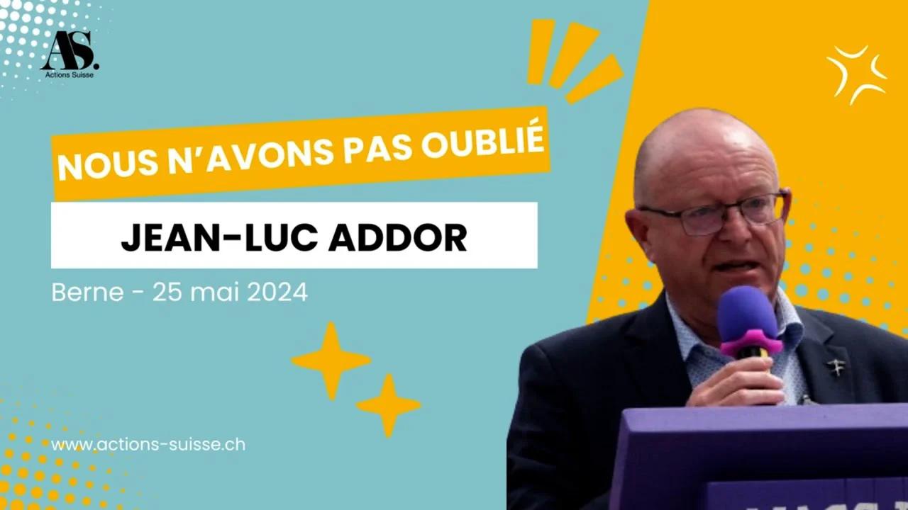 Discours de Jean-Luc Addor à la Manifestation pour la Souveraineté ...