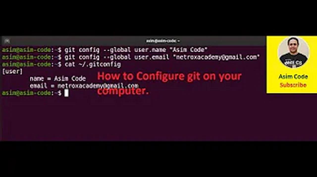 How to Configure git on your computer