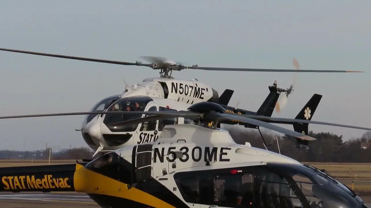 N507ME - STAT MedEvac EC145 Taking Off & Landing