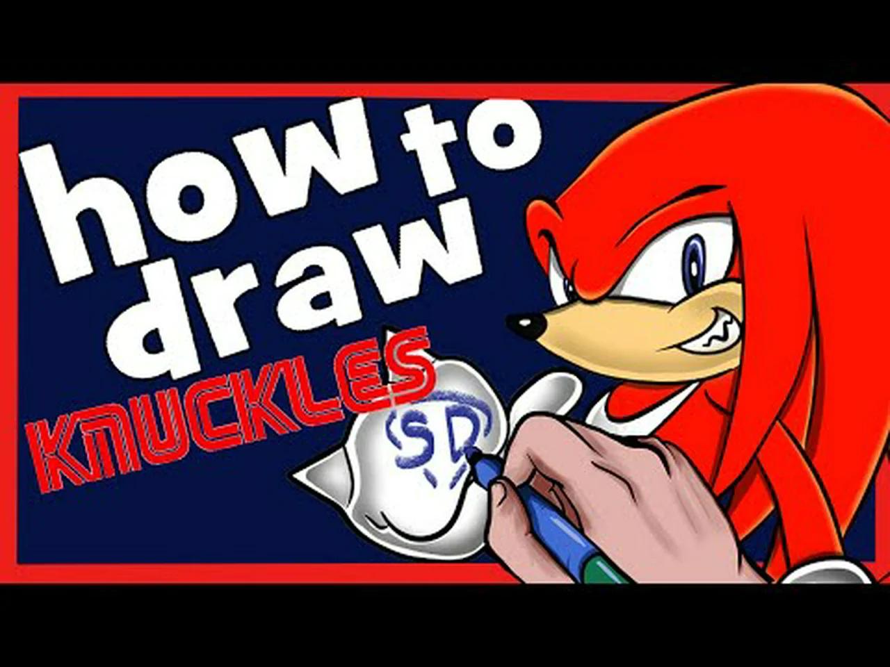 TUTORIAL ANIOME |HOW TO DRAW easy KNUCKLES (SONIC THE HEDGEHOG) STEP BY ...