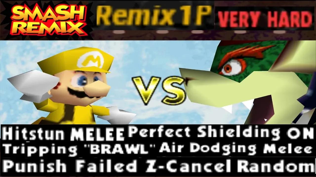 Smash Remix - Remix 1P Mode Gameplay Toggle ON with Mario (VERY HARD)