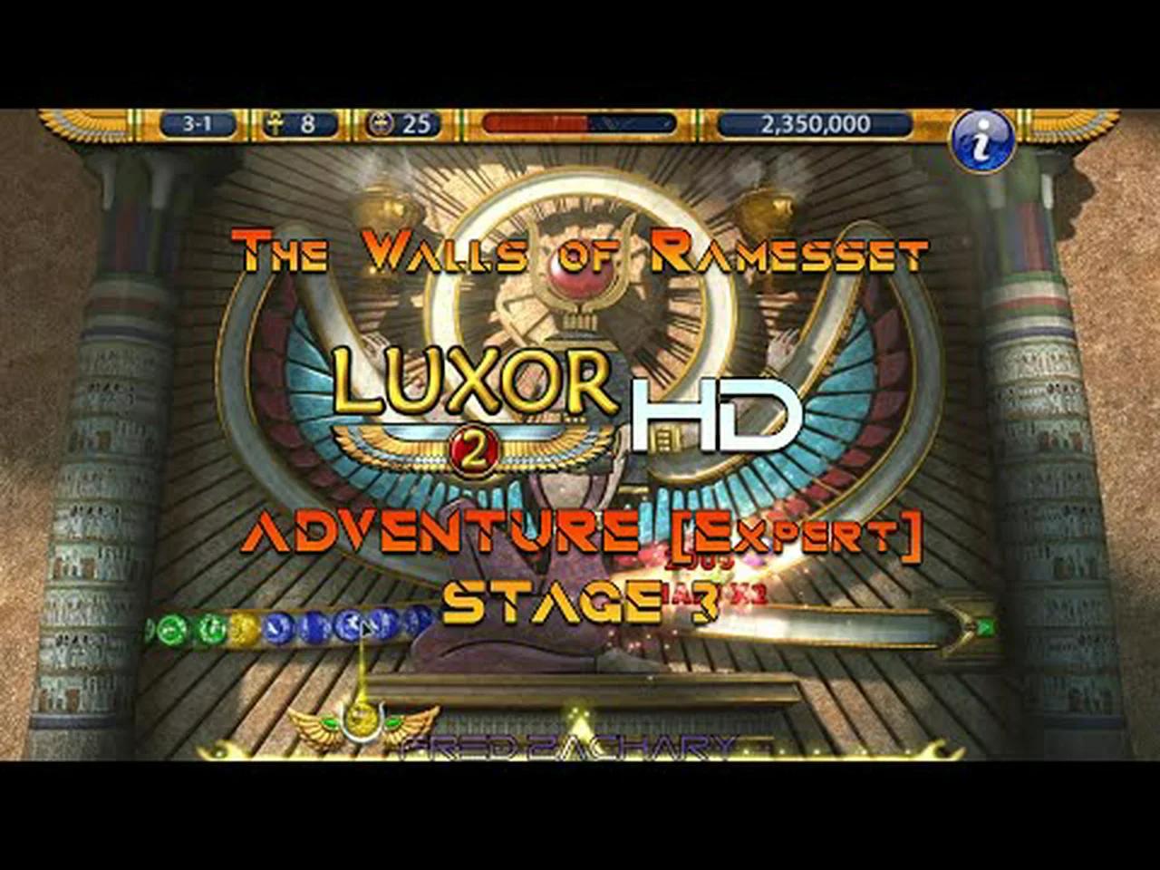 Luxor 2 HD [2012] | Adventure [Expert] - Stage 3 : The Walls of Ramesset