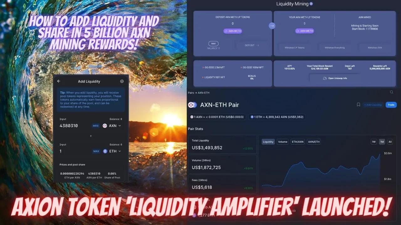 Axion Liquidity Amplifier Launched! How to Add Liquidity and Share in 5 ...