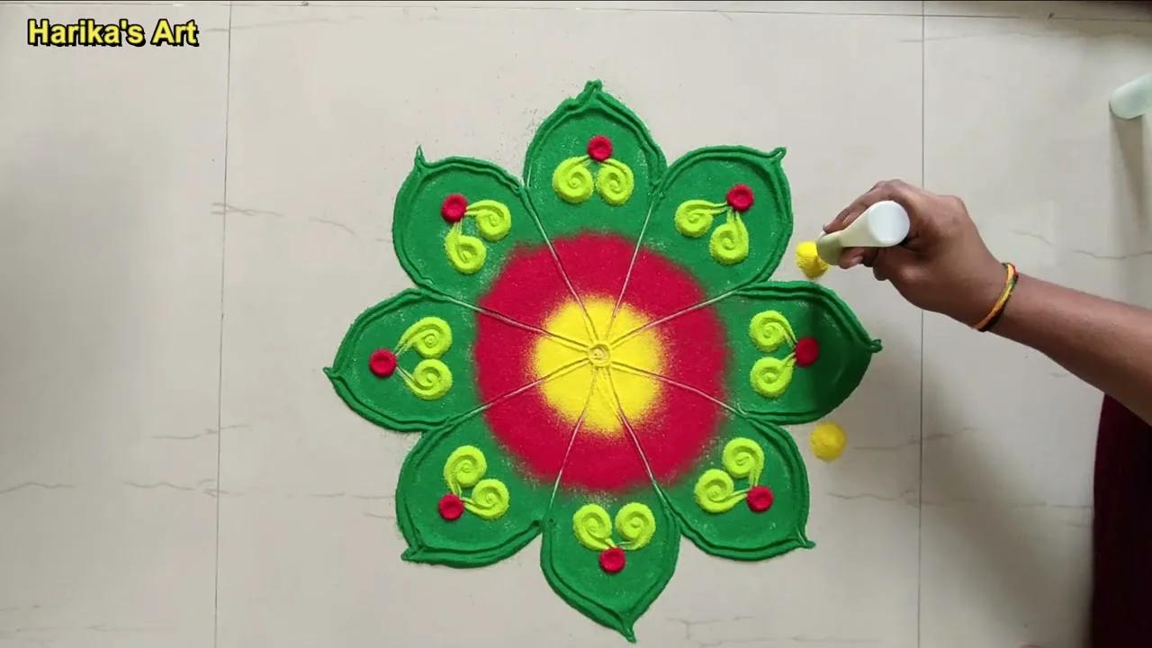 Creative Rangoli | Unique Rangoli Designs | Easy Rangoli | Festival ...