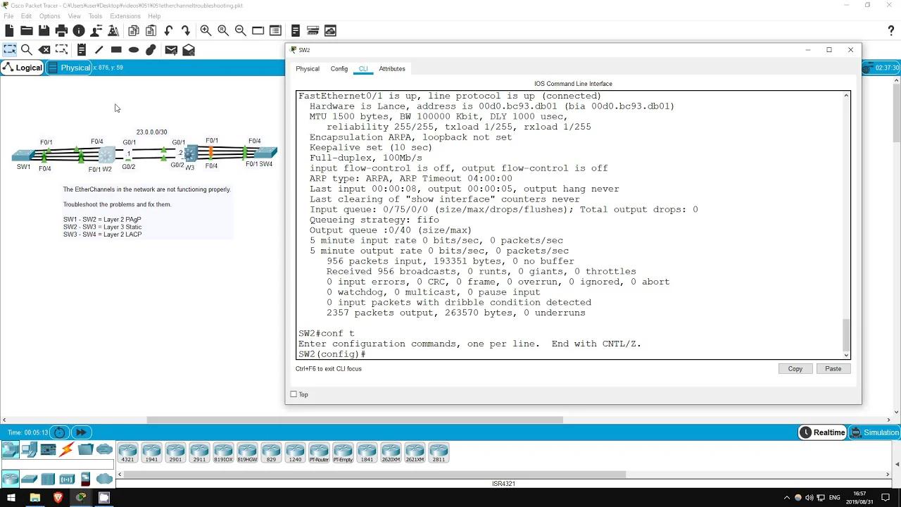 FREE CCNA Lab 051: EtherChannel Troubleshooting - ICND2