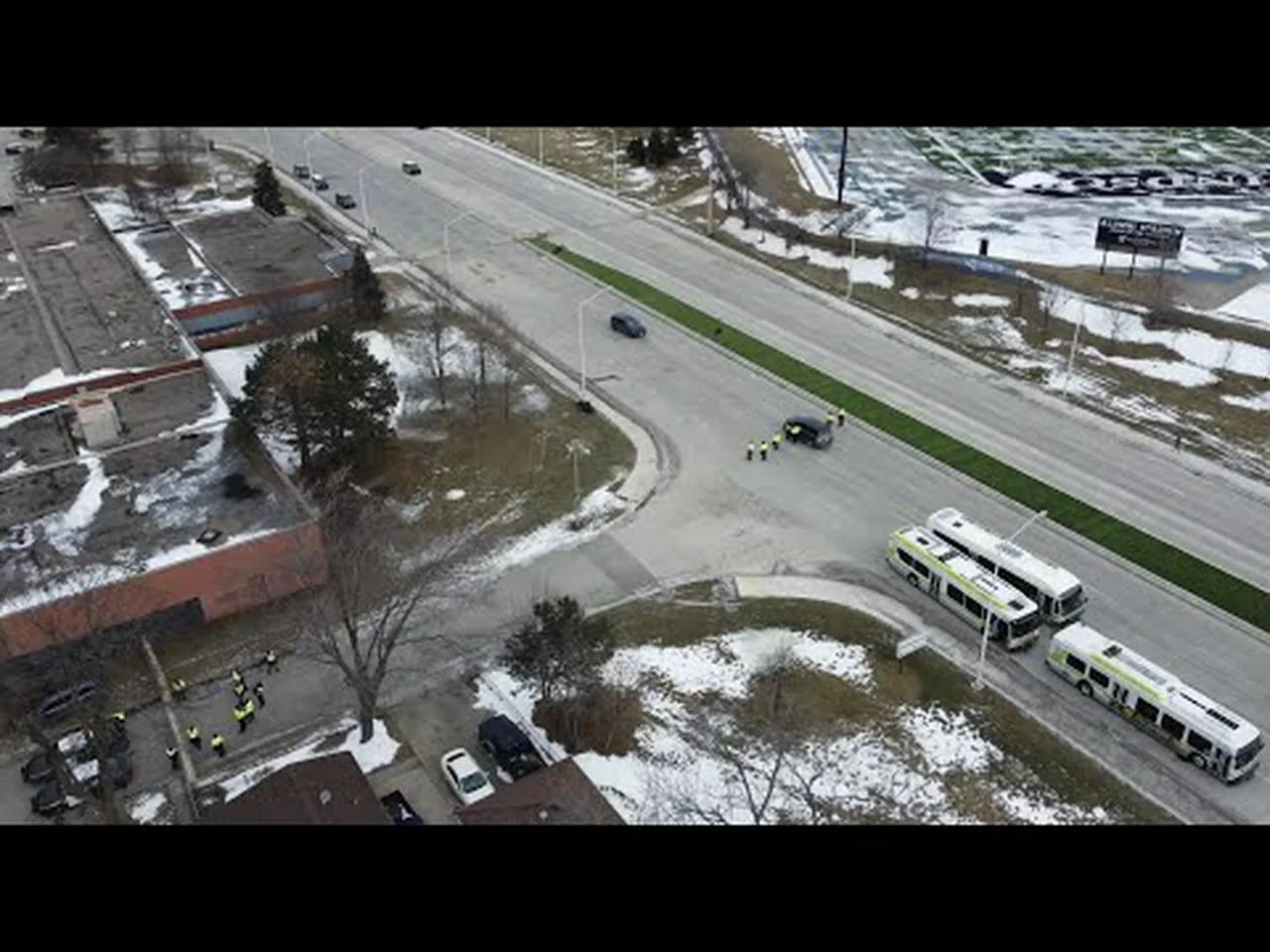 Police Make Arrests, Put Up Barriers as Ambassador Bridge Blockade ...