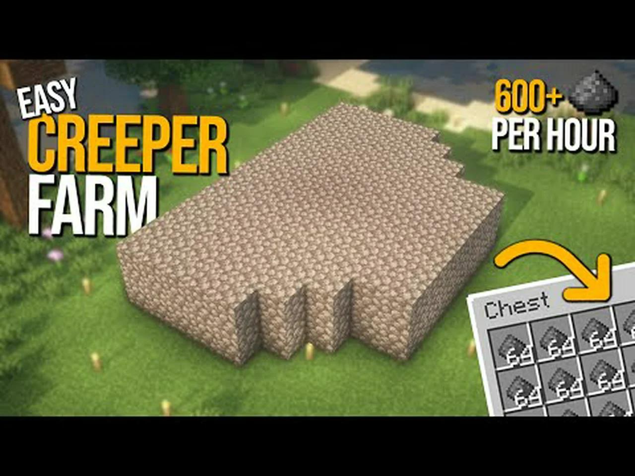 Minecraft - Simple Creeper Farm | Compact Efficient Farm (Java)